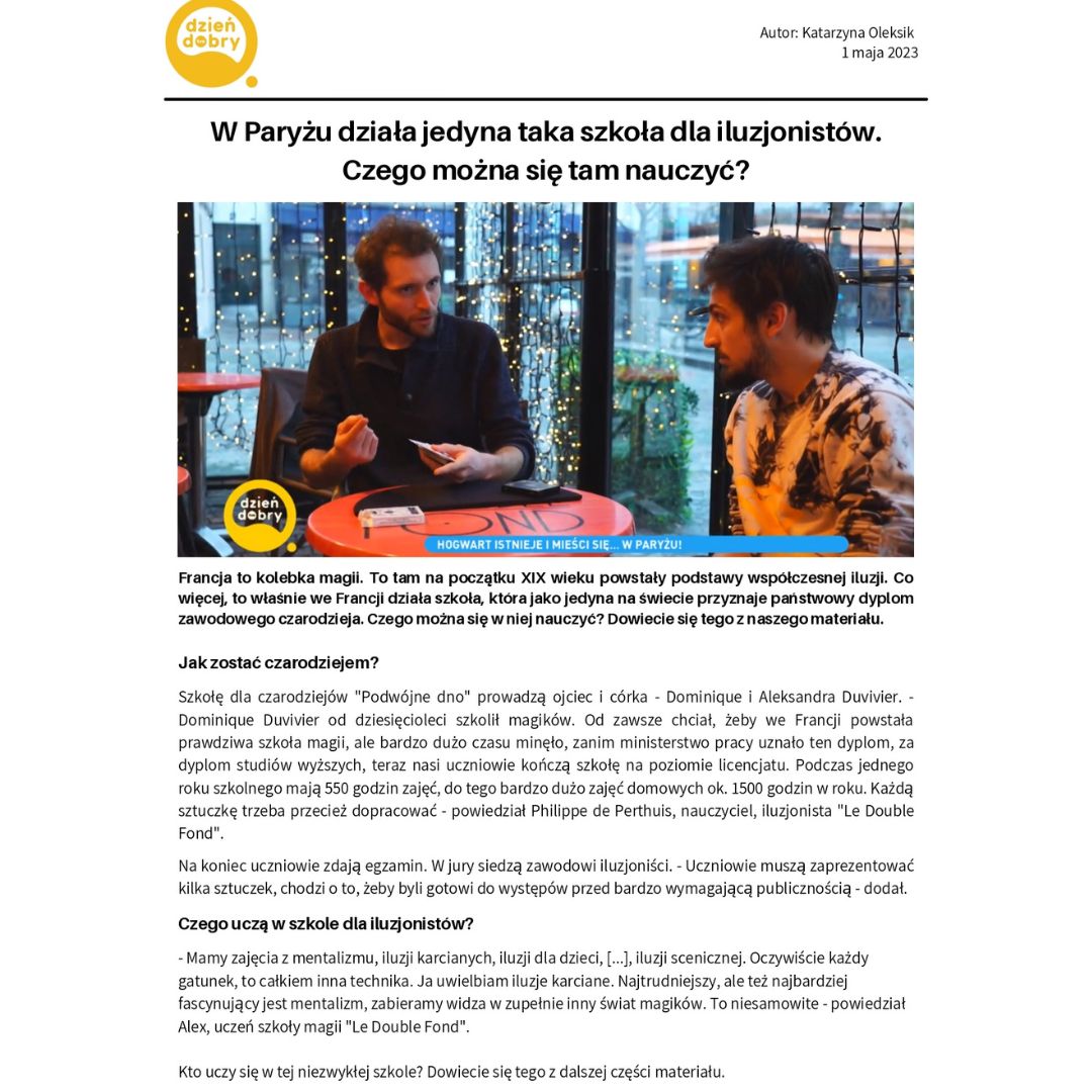 Double Fond Formation à l'international ! - Double Fond Formation